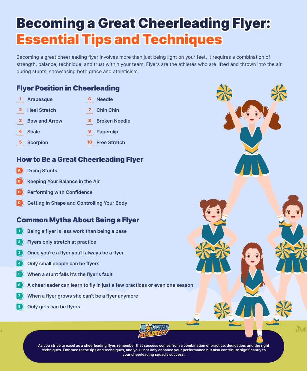 Essential Tips to Become a Great Cheerleading Flyer